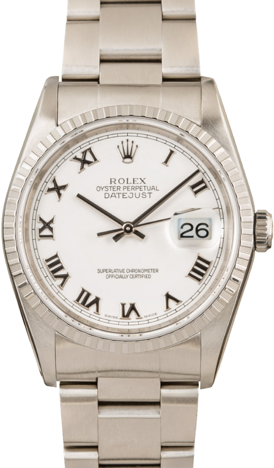 Rolex Datejust 16220 Silver Dial Steel with Jubilee Band