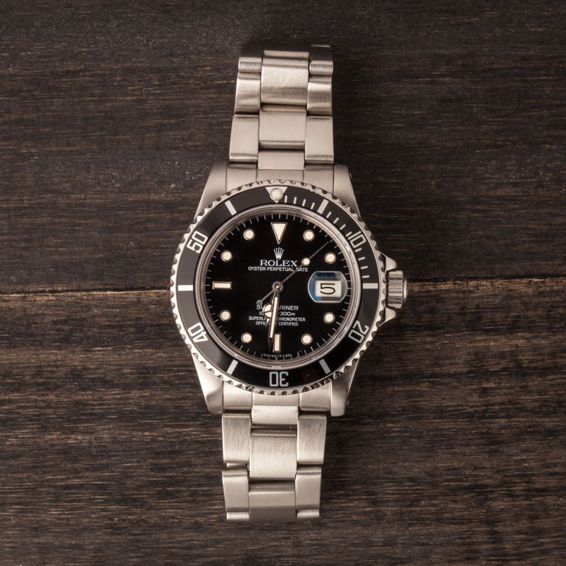 Buy Used Rolex Submariner 16800 | Bob's Watches - Sku: 148867