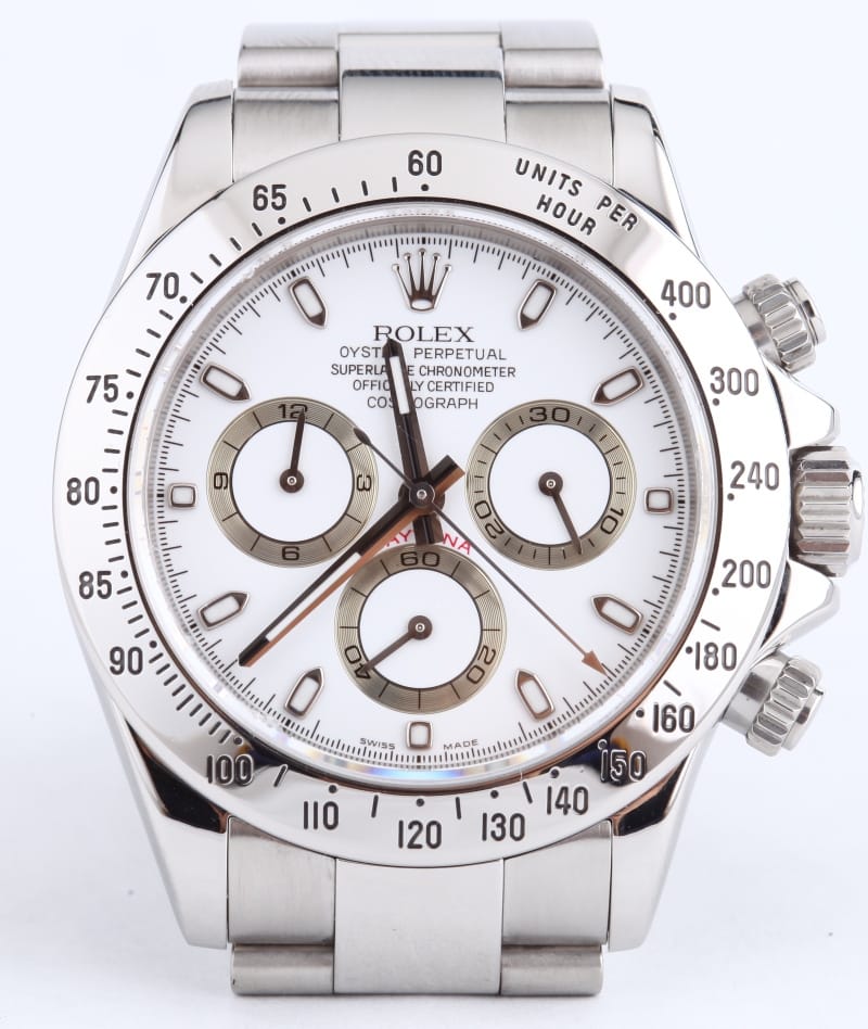 Rolex Daytona White Dial 116520 at Bob's Watches for $10395.00