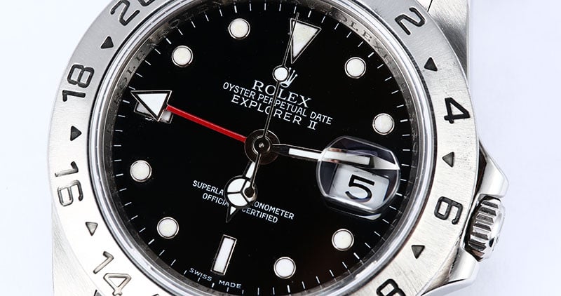 Genuine Rolex Explorer II 16570 Black Dial