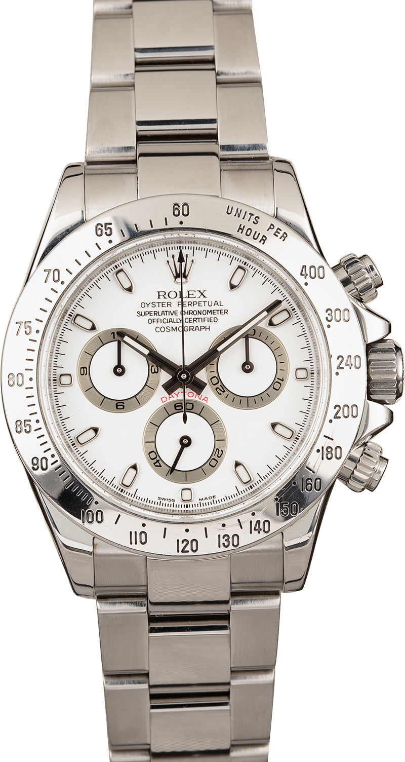 Rolex Daytona White Dial 116520 at Bob's Watches for $10395.00