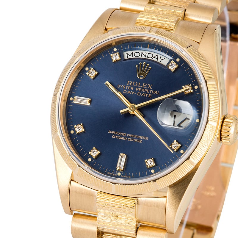 Rolex President Bark 18078 Diamond Dial