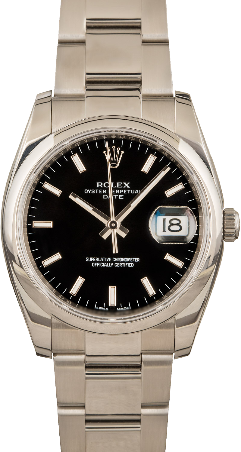 Buy Used Rolex Date 115200 | Bob's Watches - Sku: 151229