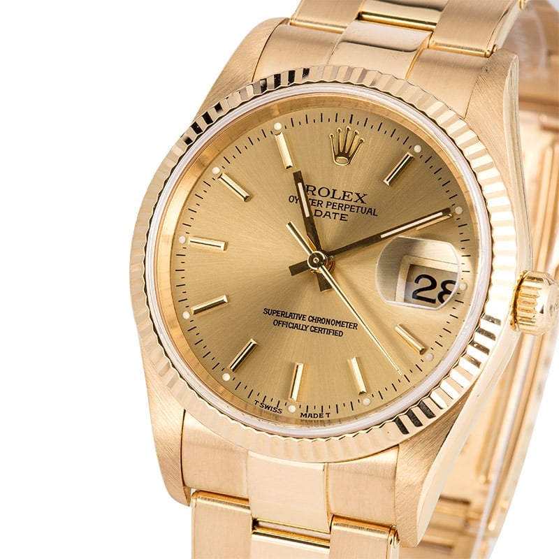 Buy Used Rolex Date 15238 | Bob's Watches - Sku: 114001
