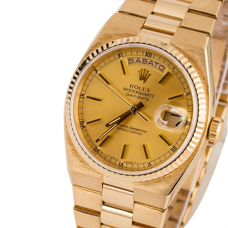 Rolex OysterQuartz 19018 Day-Date Integral Band