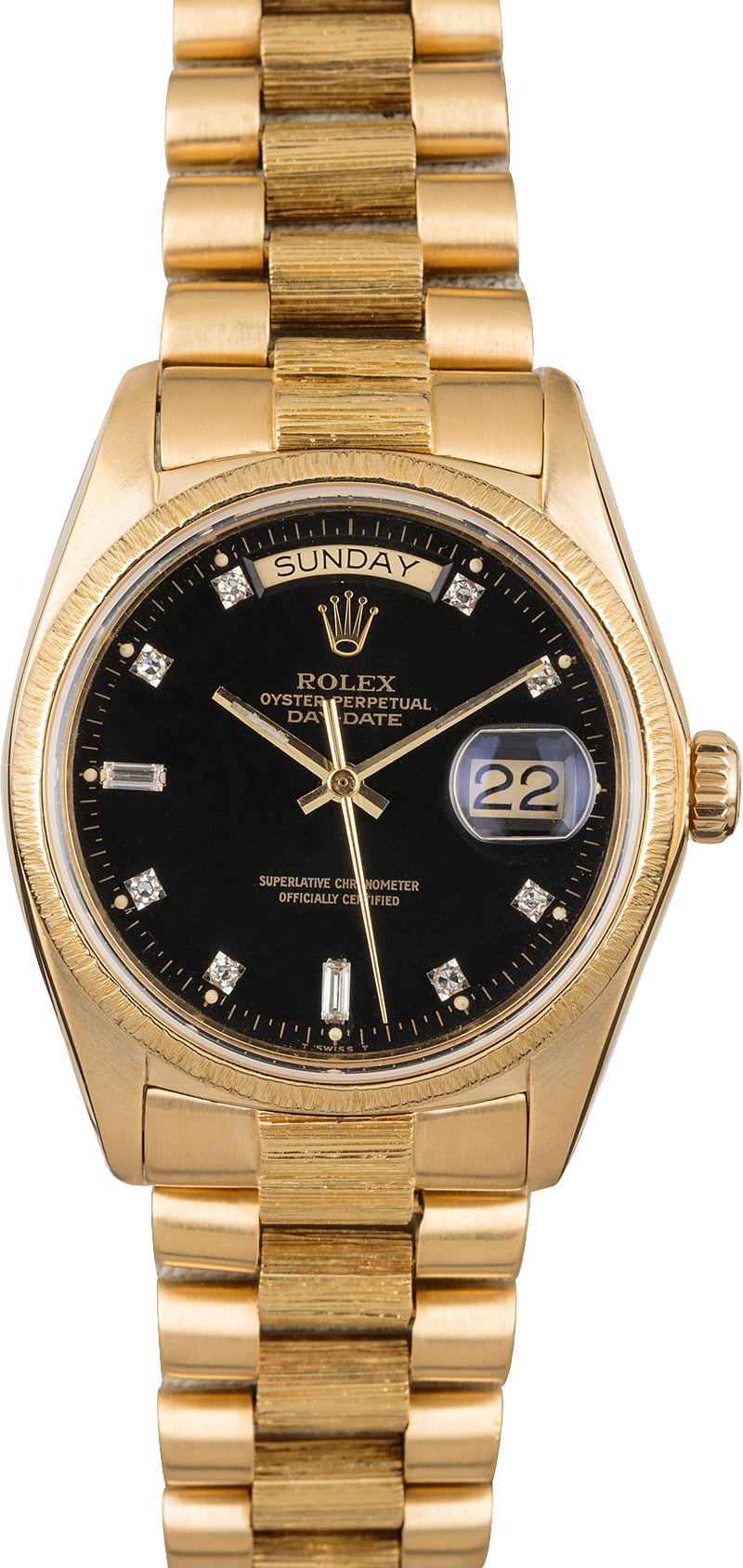 Used Rolex Day-Date 18078 Diamond Dial Barked President