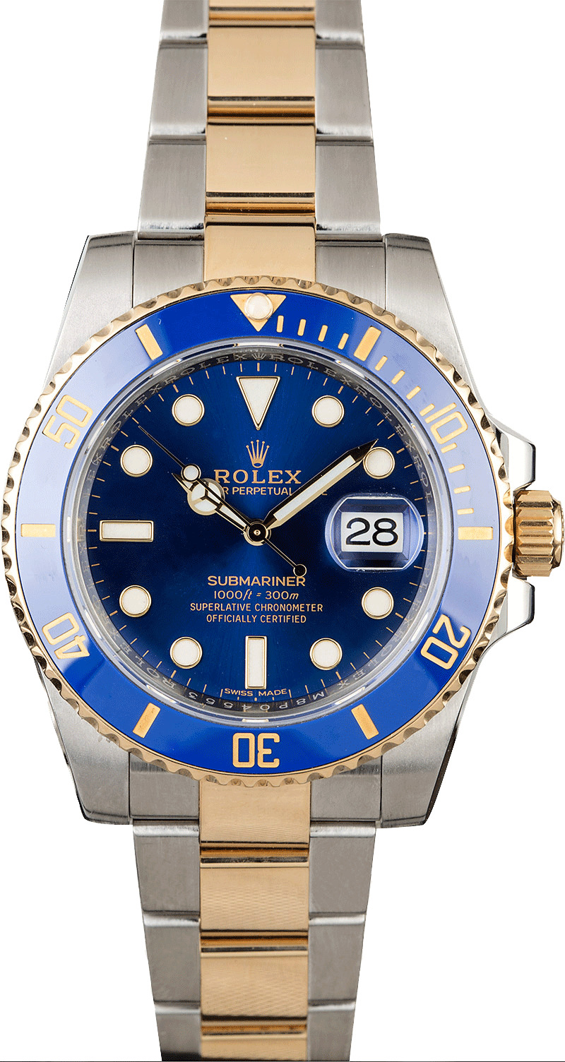 Rolex Submariner 116613 Sunburst Blue Two Tone