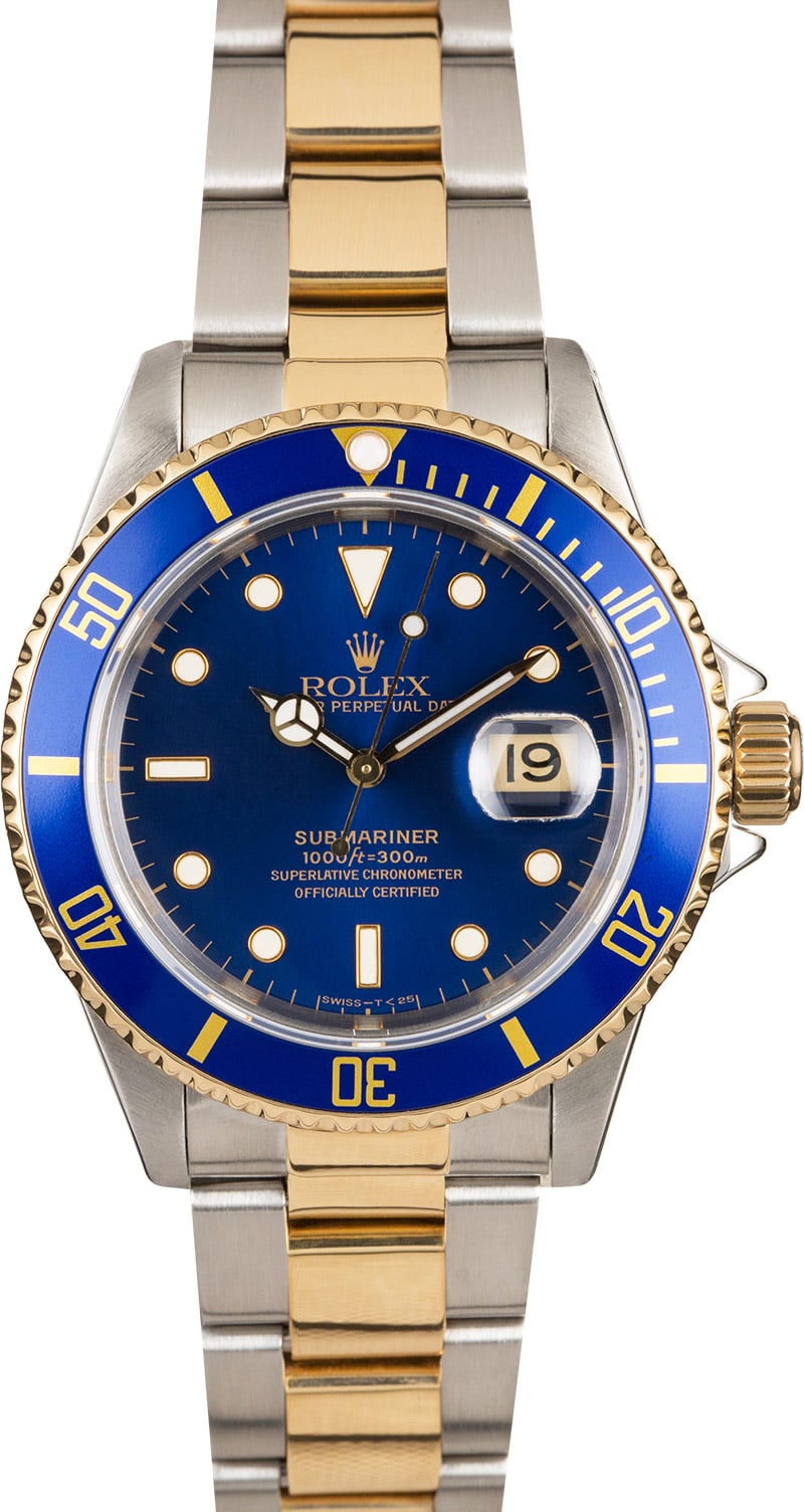 Rolex Submariner 16613 Blue Luminescent Dial