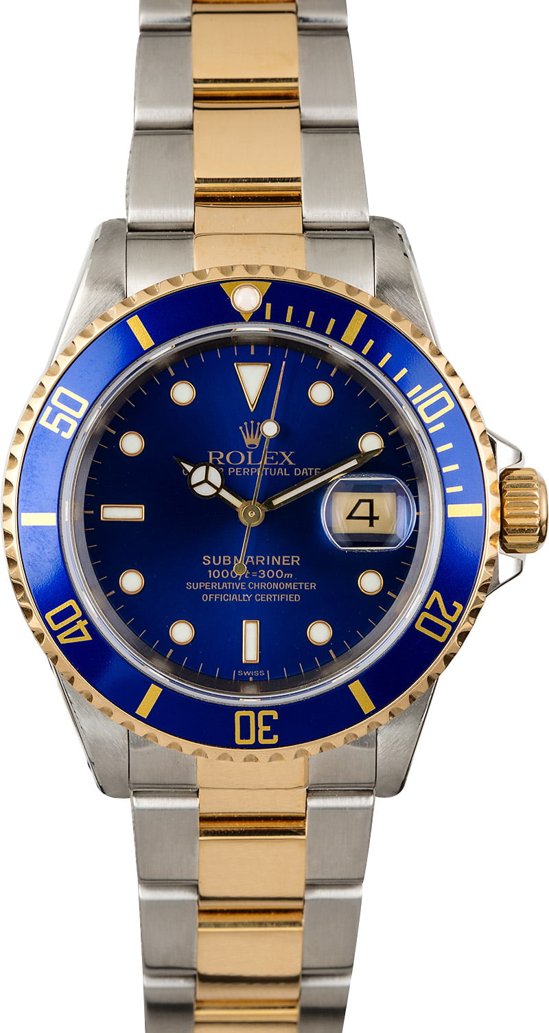 Certified Rolex Submariner 16613 Blue Insert