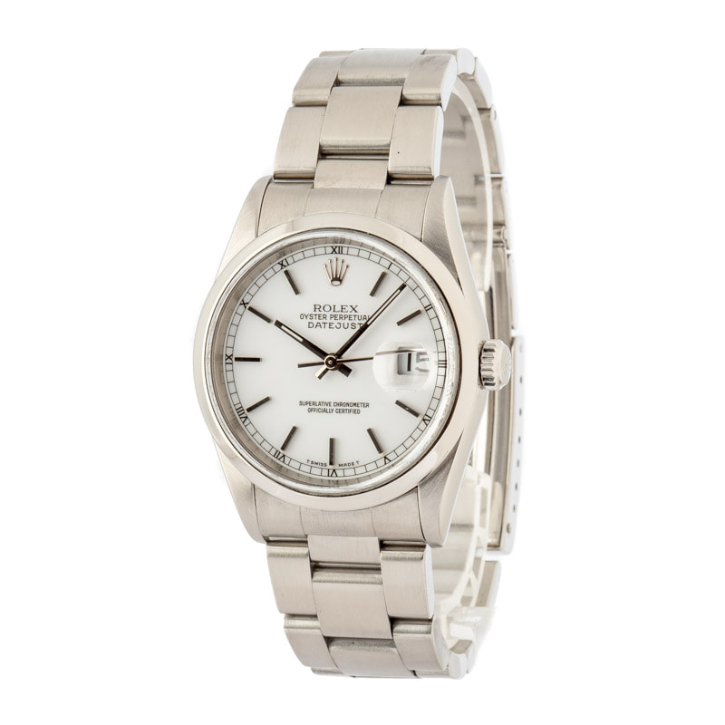 Buy Used Rolex Datejust 16200 | Bob's Watches - Sku: 164707