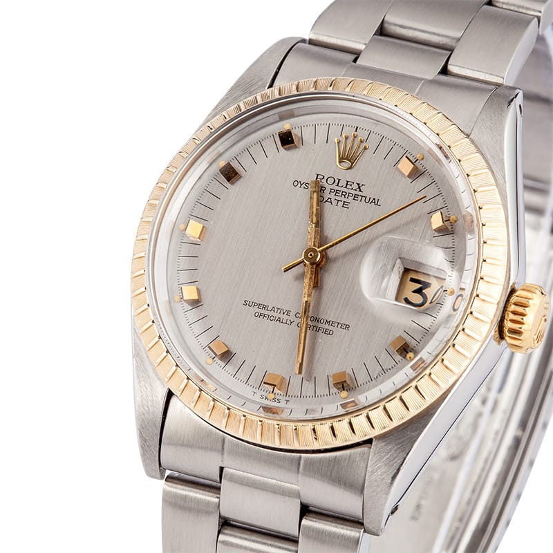 Vintage Rolex Oyster Date Silver Dial Stainless Steel 1505