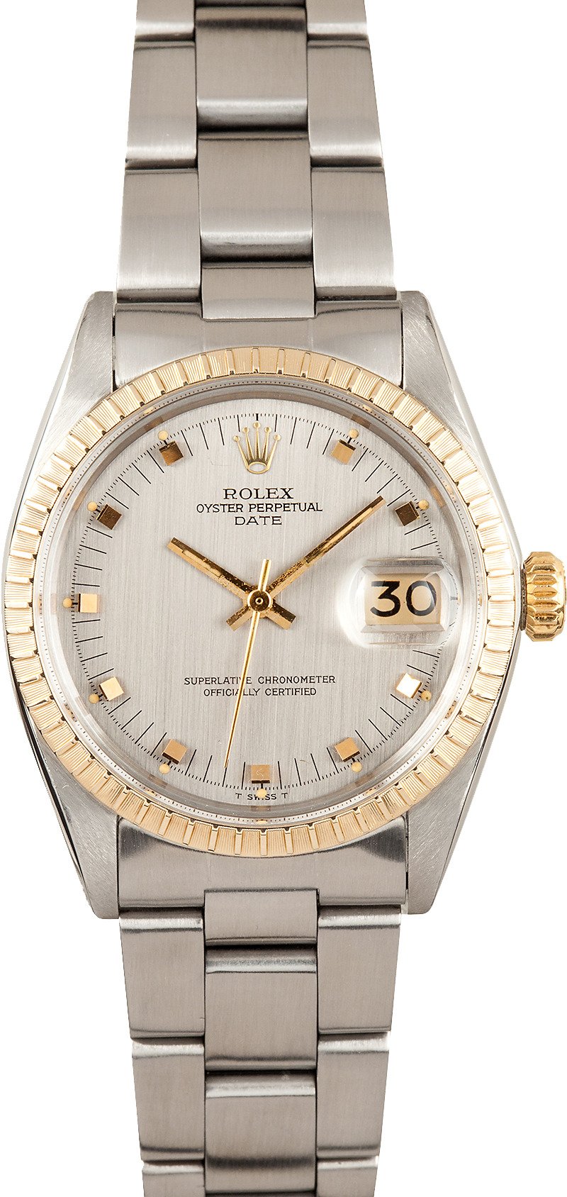 Vintage Rolex Oyster Date Silver Dial Stainless Steel 1505