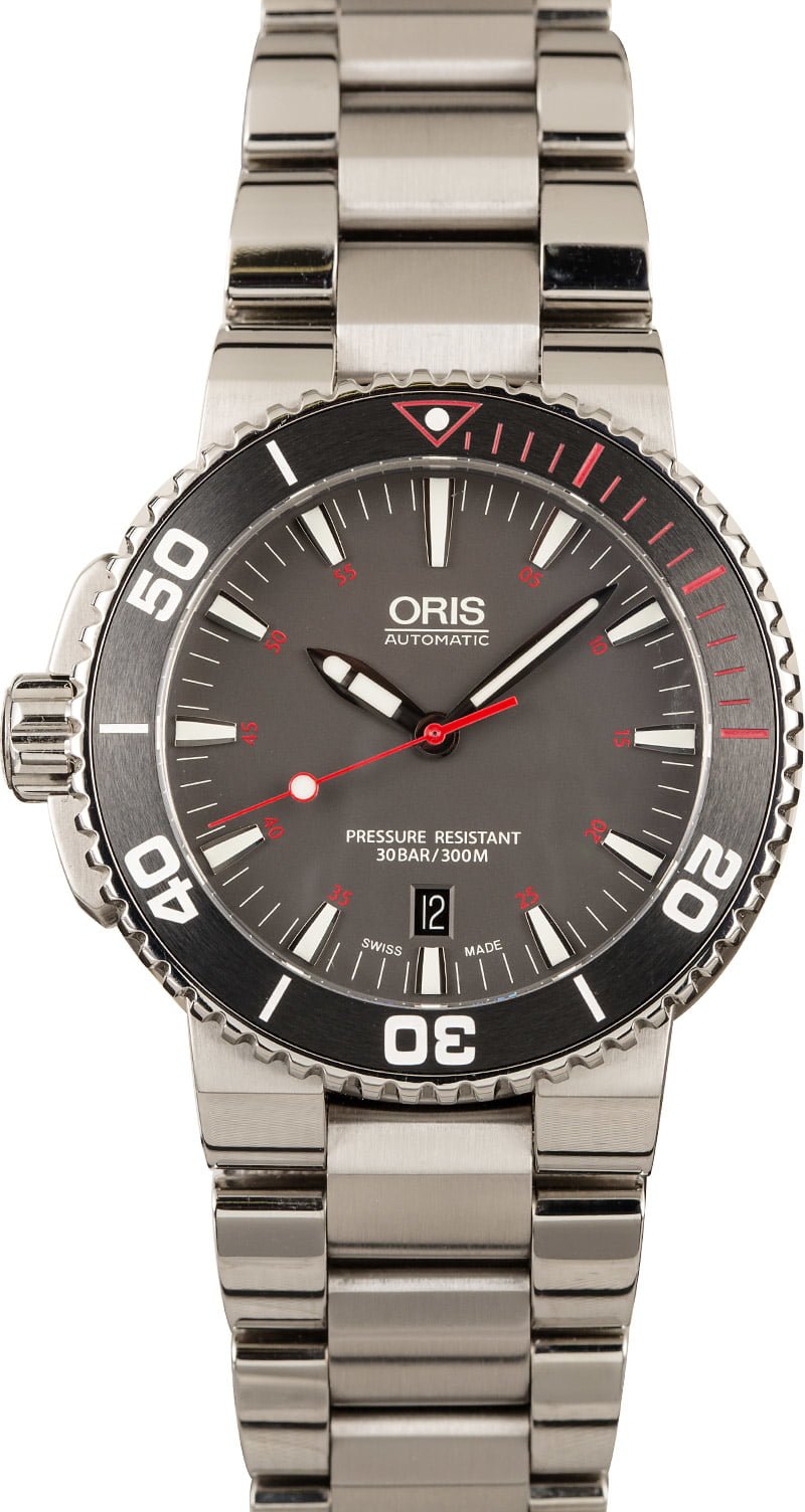 Buy Used Oris Aquis Red LE 01 733 7653 4183 Set MB Bob s Watches buy-used-oris-aquis-red-le-01-733-7653-4183-set-mb-bob-s-watches