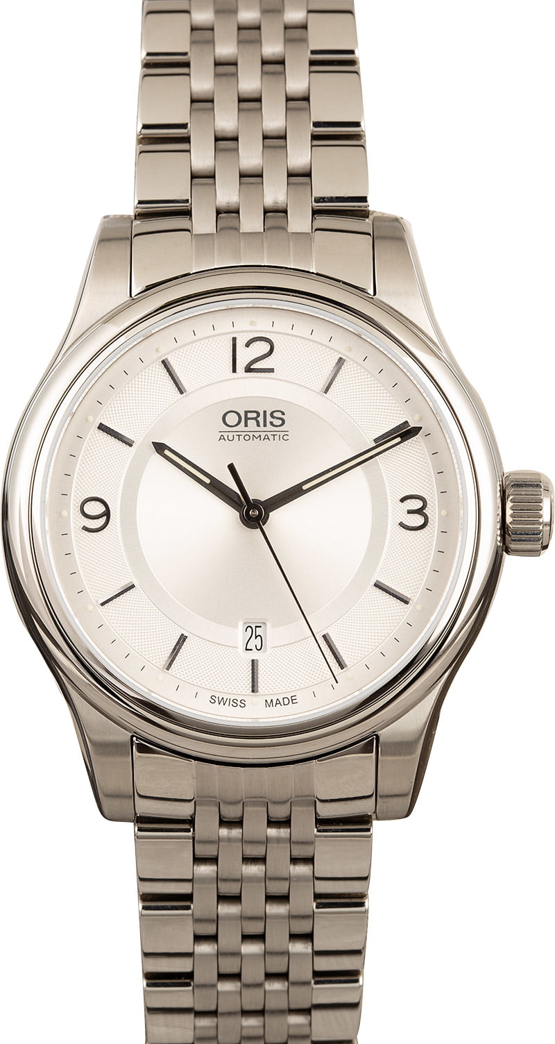 Buy Used Oris Oris Classic Date 01 733 7594 4031-07 8 20 61 | Bob's ...